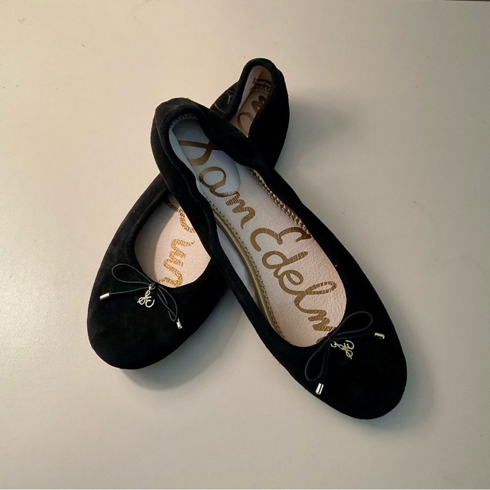 Same Edelman “Felicia” Ballet Flats, Black Suede, Siz… - Gem